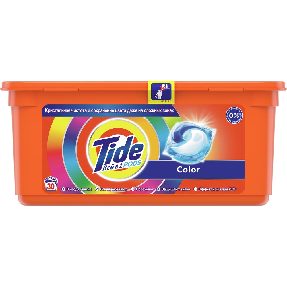 Средство для стирки в капсулах 30шт Color TIDE 0001230176 605906 ...