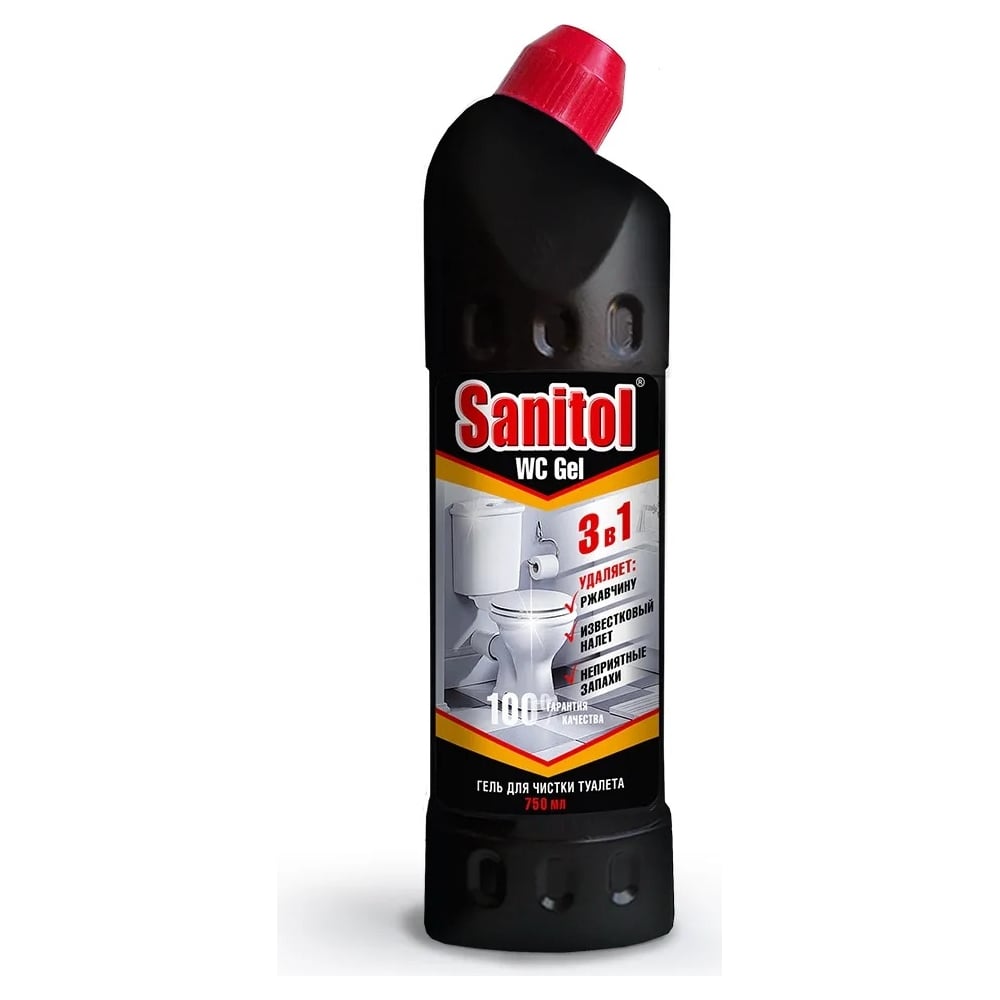WC гель для чистки туалета Sanitol 3 в 1, 750 мл ЧС-07 - выгодная цена ...