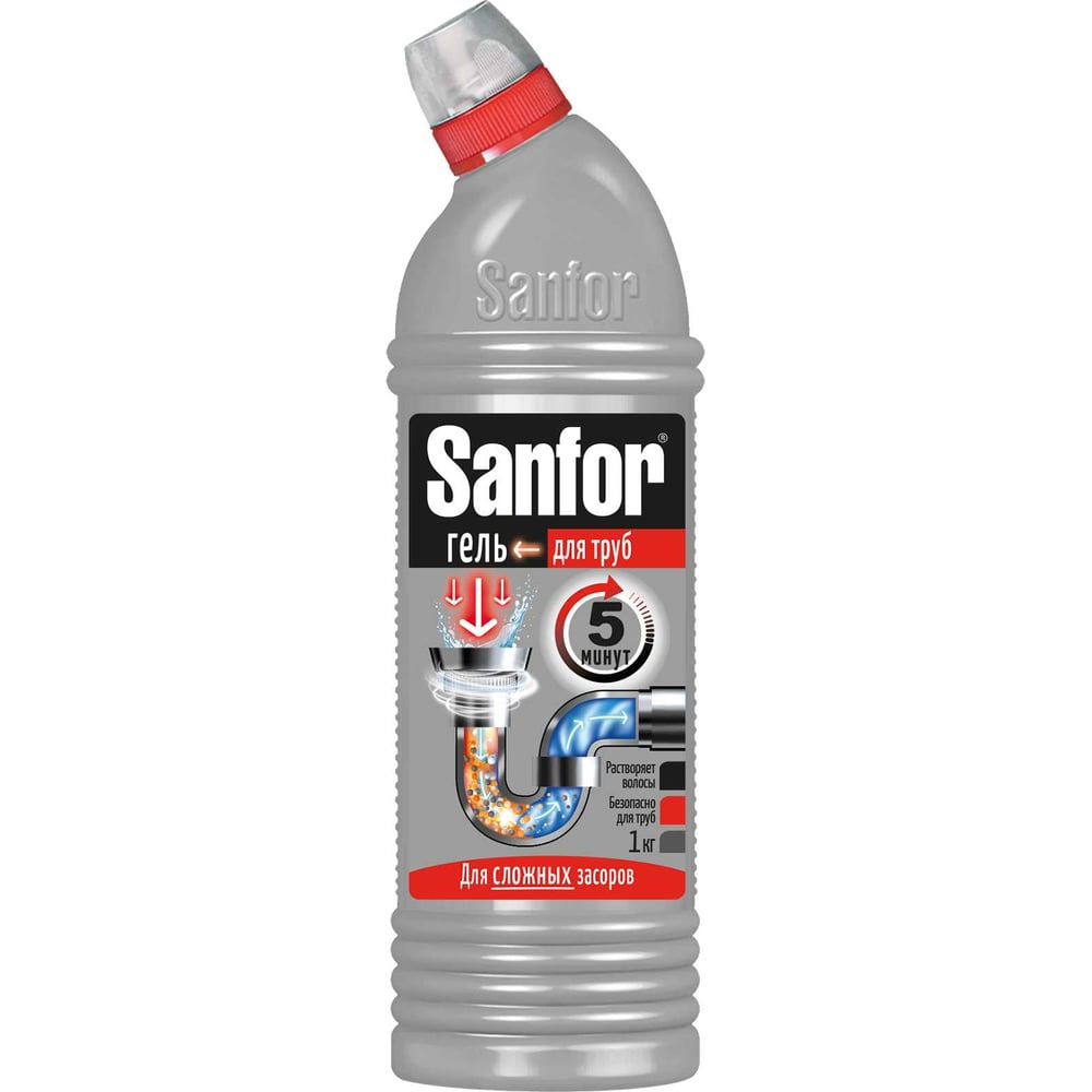 Средство для прочистки канализационных труб SANFOR 1кг 1957 601954 - выгодная цена, отзывы ...