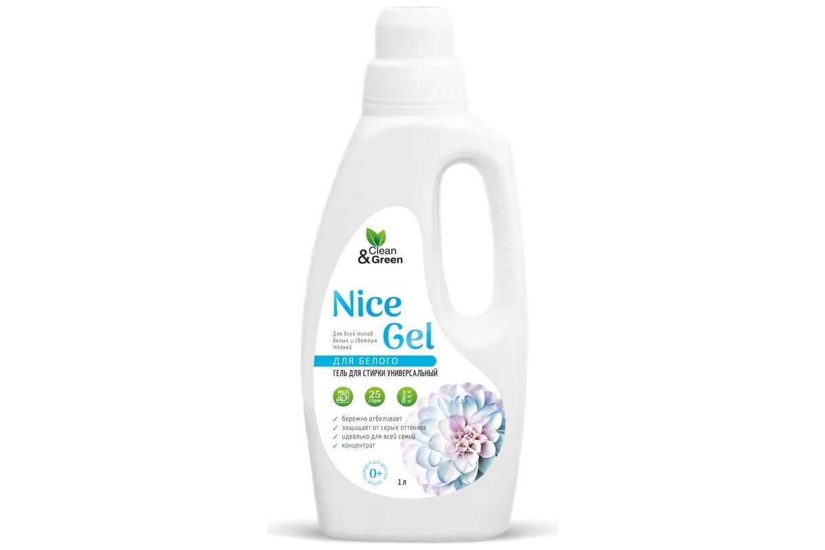Гель для стирки Прохим "Nice Gel" для белого белья (концентрат), 1000 ...