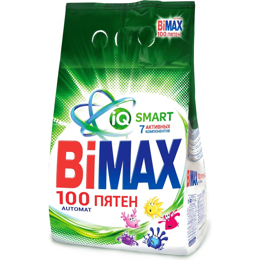 Стиральный порошок BiMax АВТОМАТ 100 пятен 400гр 849 - выгодная цена, отзывы, характеристики ...