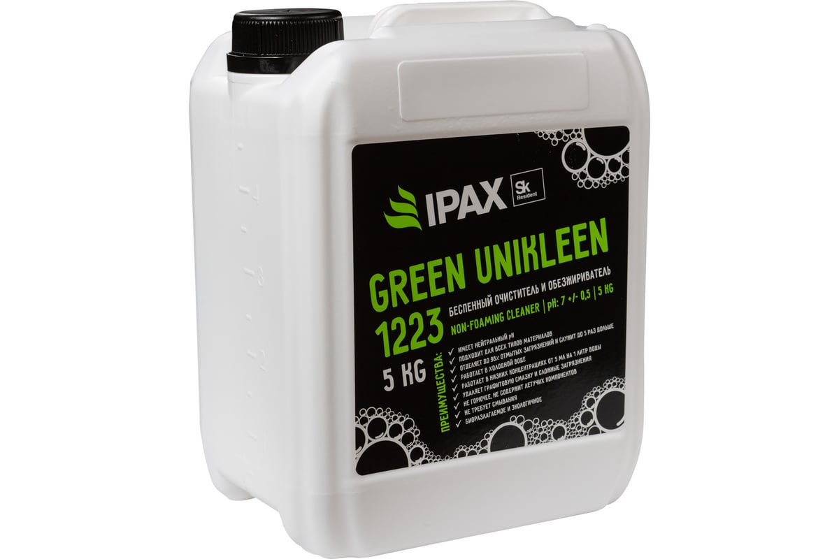 Нейтральное моющее средство IPAX Green Unikleen 6.5pH, 5 кг GU-5 ...