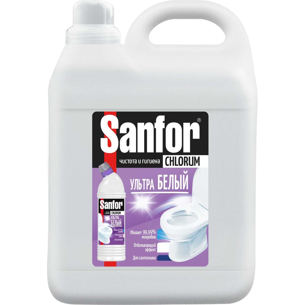 Средство SANFOR Chlorum 5 л 25216 - выгодная цена, отзывы, характеристики, фото - купить в ...