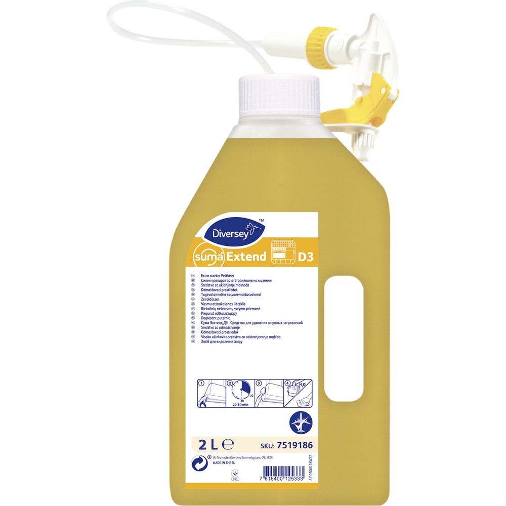 Средство для удаления жировых загрязнений Diversey Suma Extend D3 2 ...