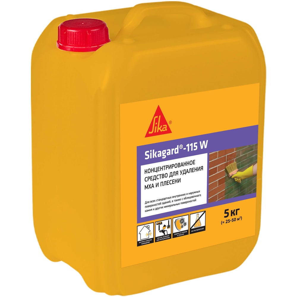 Концентрированное средство для удаления мха и плесени канистра SIKA 5 ...