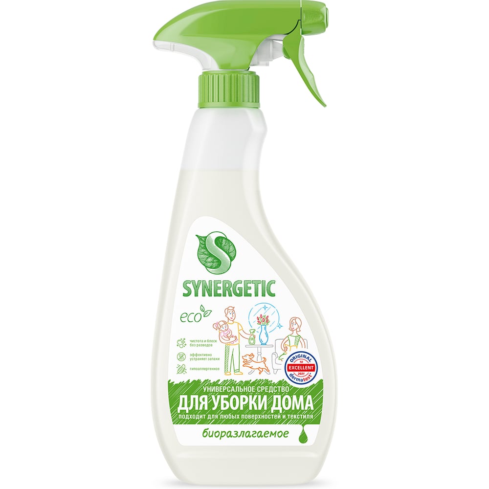 Универсальное биоразлагаемое средство для любых поверхностей и текстиля SYNERGETIC 500 мл 106054 ...