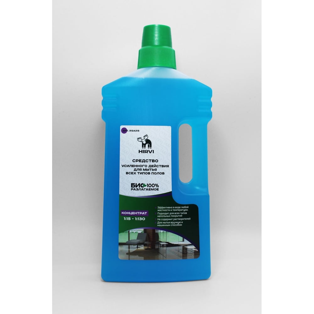 Средство усиленного действия для мытья всех видов полов HIRVI Wipe ...