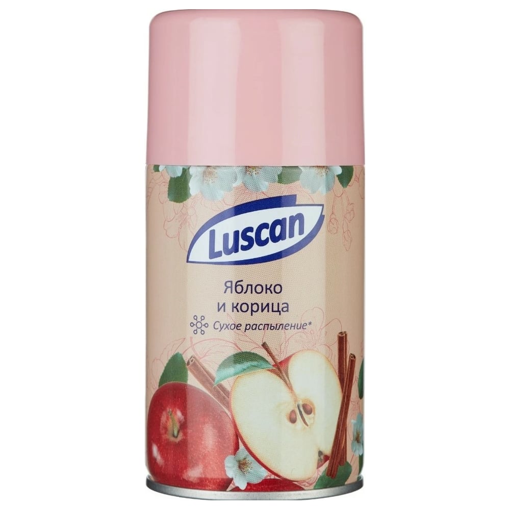 Баллон сменный для автоосвежителя Luscan 250 мл Яблоко и корица, сухое распыление 1564003 ...