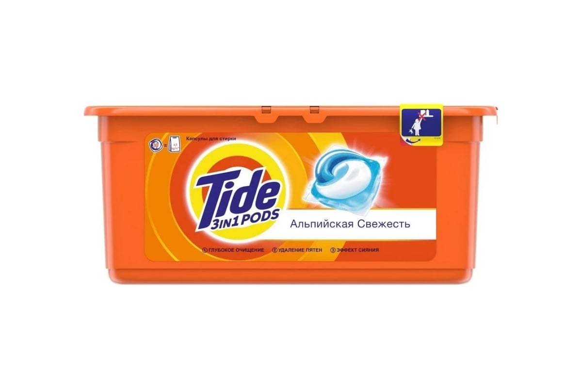 Жидкий порошок в капсулах Tide Альпийская свежесть 30 капсул 24,8г ...