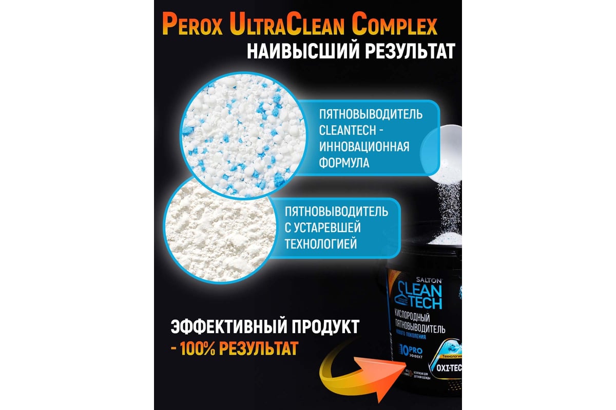 Кислородный пятновыводитель SALTON Cleantech 900 г (6) SCT0001 - выгодная цена, отзывы ...