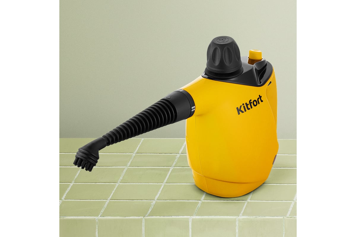 Пароочиститель Kitfort черно-желтый КТ-9140-1 - выгодная цена, отзывы, характеристики, фото ...