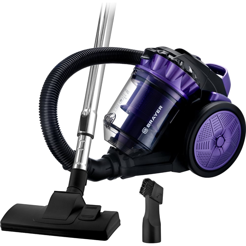 Пылесос циклонного типа BRAYER 2200 Вт, 3 л, всасыв 400, НЕРА, телес 87 ...
