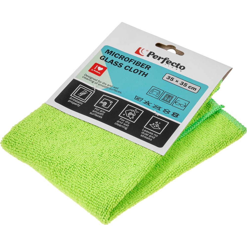 Салфетка из микрофибры PERFECTO LINEA 1 шт., 35x35 см, Универсальная 45 ...
