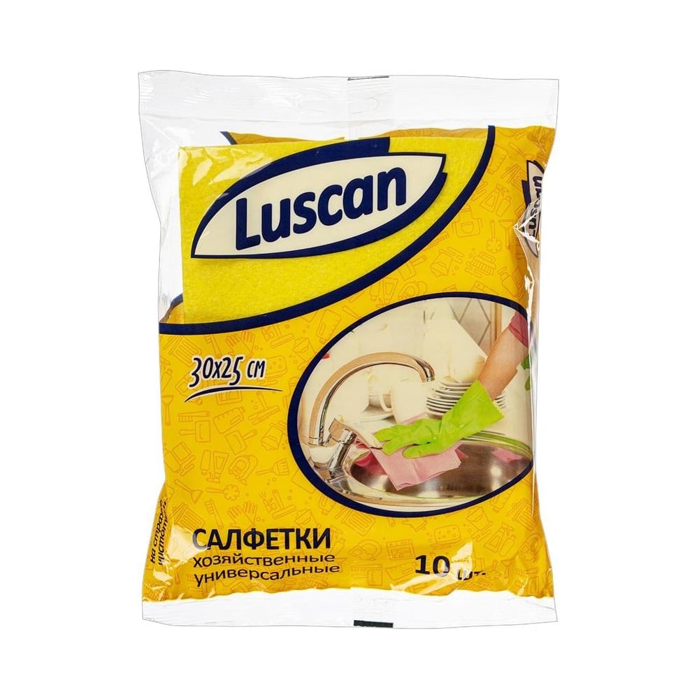Универсальные салфетки Luscan вискоза, 60-70 г/м2, 10 шт/уп 1117962 - выгодная цена, отзывы ...