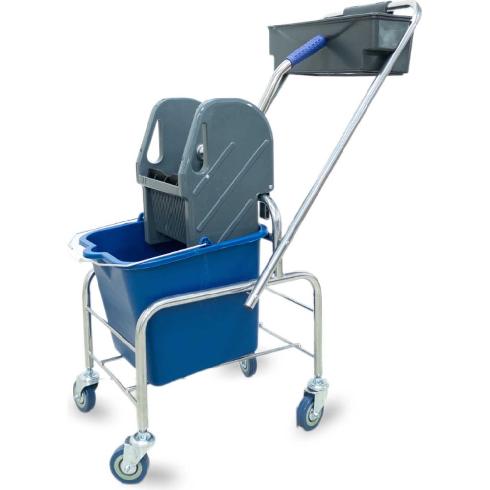 Уборочная тележка ACG 1 х 20 л, с отжимом и пластиковой корзиной, база ...