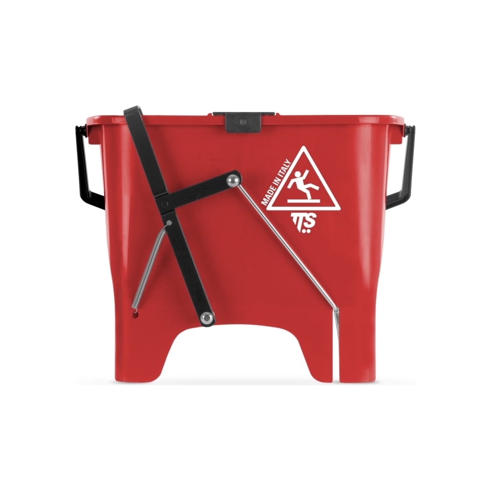 Ведро TTS Squizzy 15 л, полипропилен, с 2-мя роликовыми отжимами, педалью, пластиковой ручкой ...