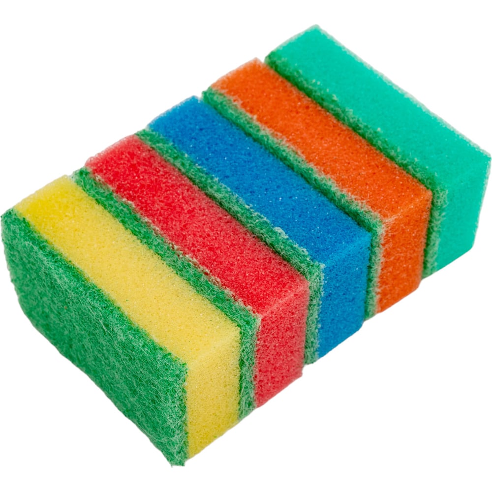 Набор губок КОШКИН ДОМ МИНИ для мытья посуды, 5 шт, 75x45x25 мм 30-09 ...