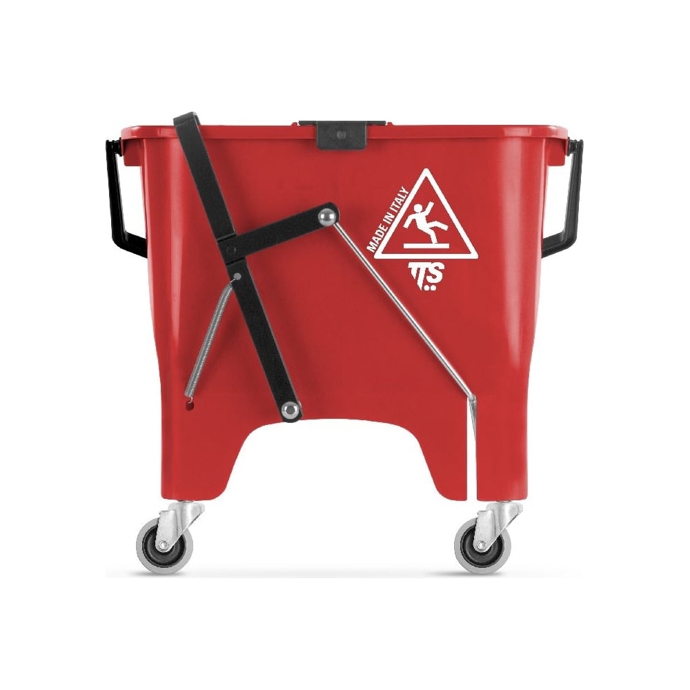 Ведро TTS Squizzy Roll 15л, полипропилен, с 2-мя роликовыми отжимами, педалью, ручкой, на ...