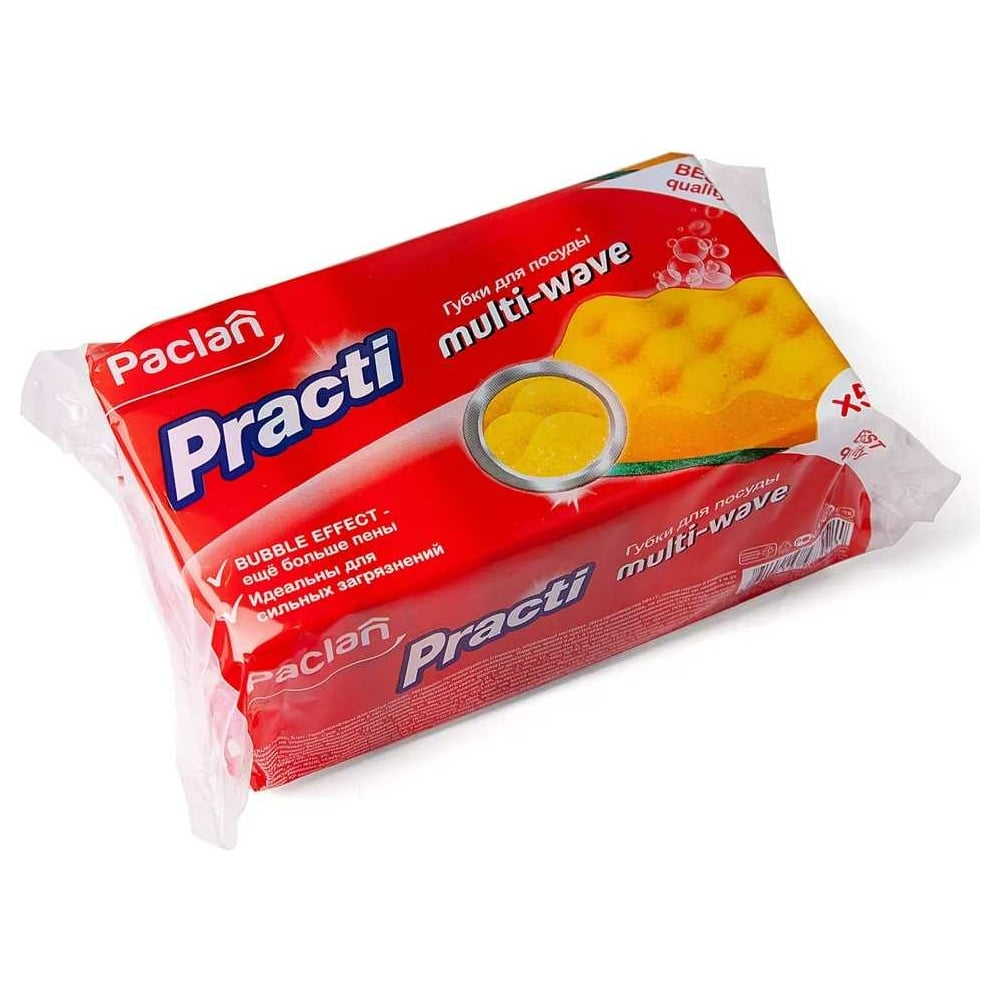 Губки для посуды Paclan PractI Multi-Wave 5 шт 4610015984521 - выгодная ...