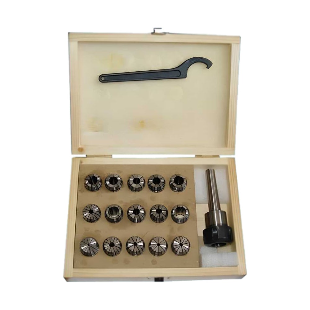 Патрон цанговый с хвостовиком КМ3 М12x1.75 мм, с набором цанг ER40 из ...