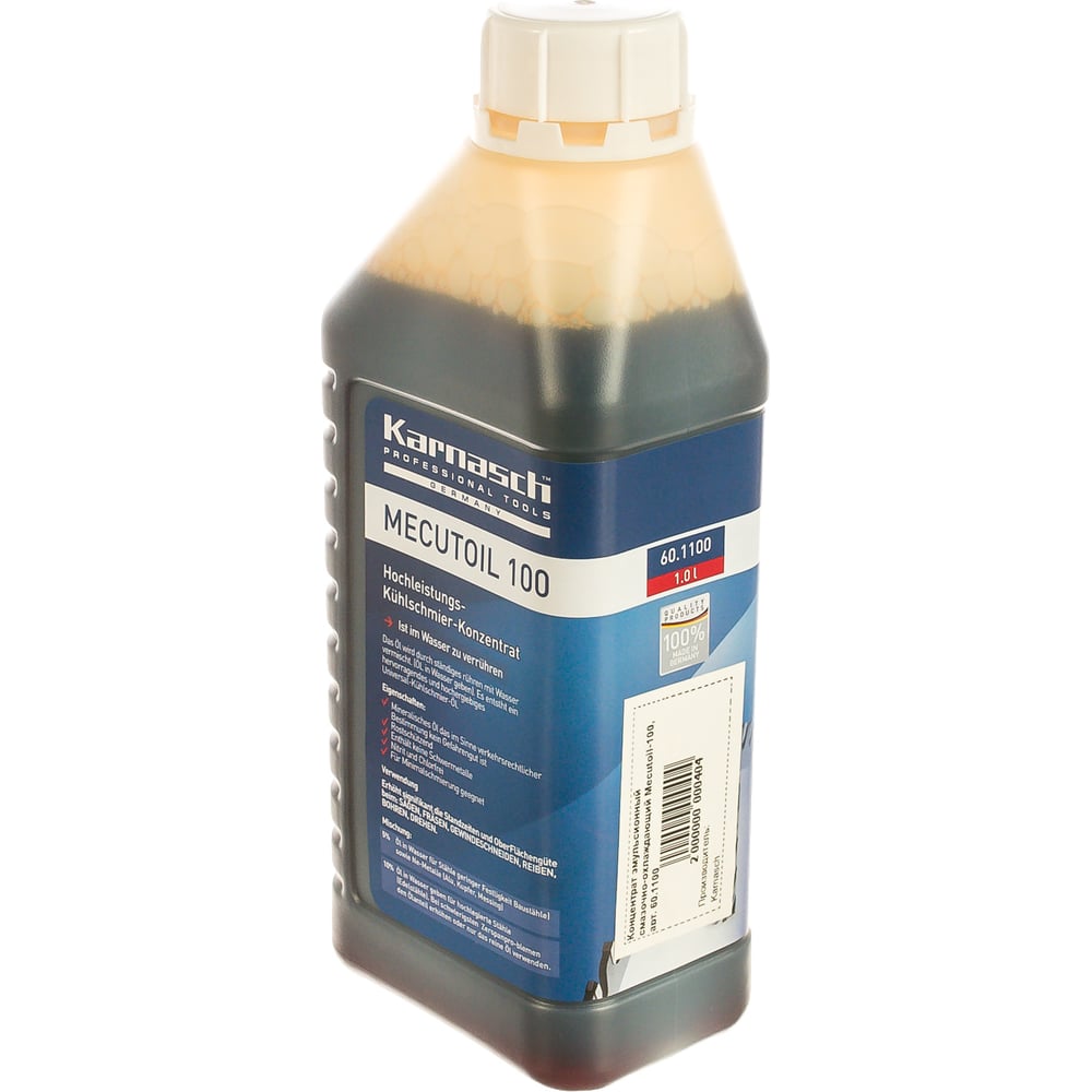 Концентрат эмульсионный смазочно-охлаждающий 1 л Mecutoil-100 Karnasch ...