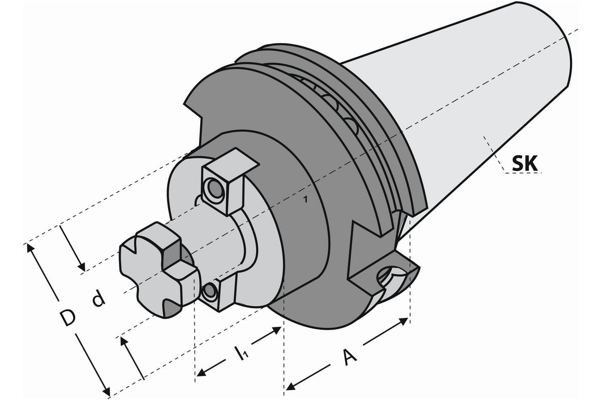 Оправка для насадных фрез STANDARD BT40-FMB40-100 Debever Machining ...