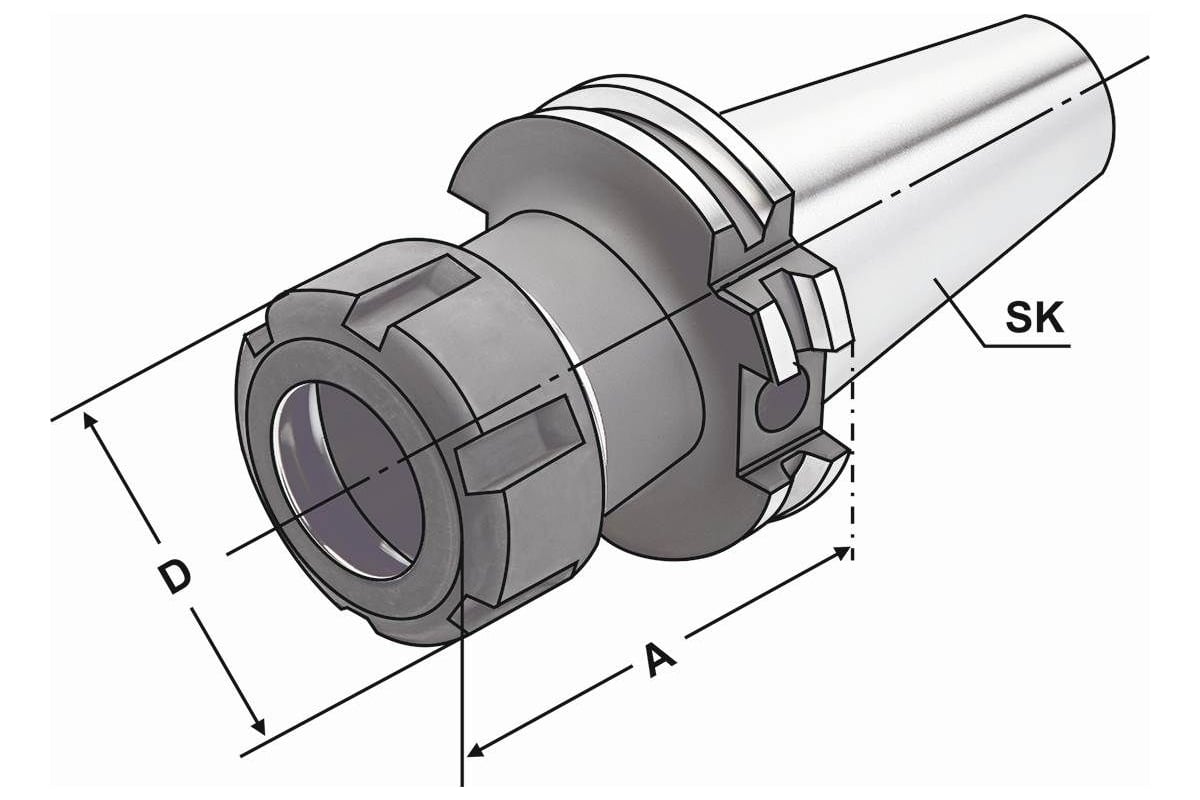 Патрон цанговый SK 40-2/20-70 ER32 Debever Machining Solutions DB-P-RFN0220 - выгодная цена ...