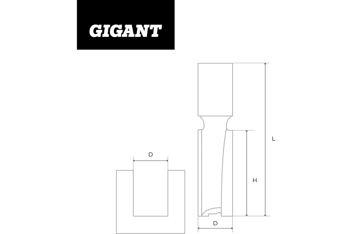 Фреза пазовая прямая D10 мм, H19 мм, хвостовик 8 мм Gigant GC-0052 - выгодная цена, отзывы ...