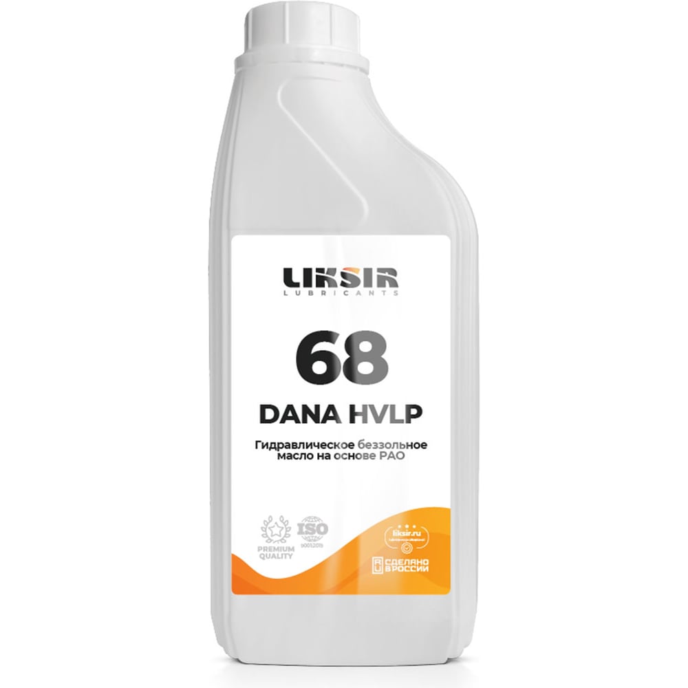 Беззольное гидравлическое масло на основе РАО Dana HVLP 68, 1 л LIKSIR ...