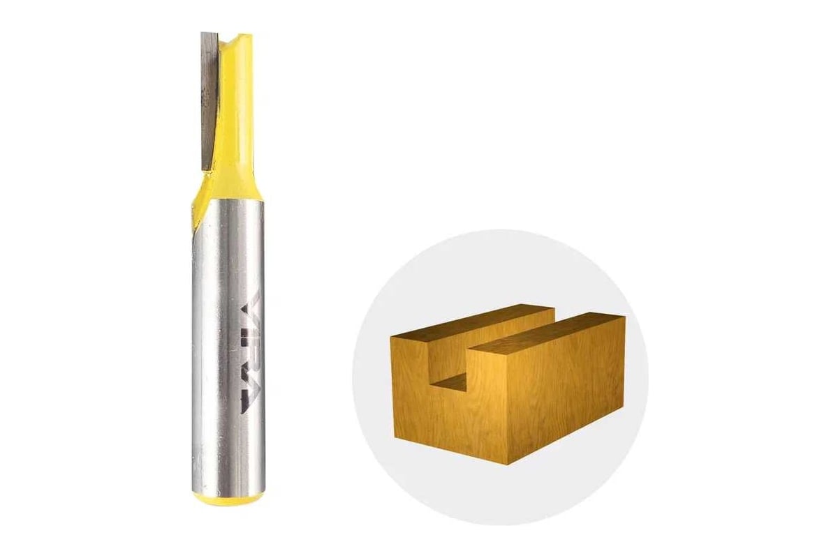 Фреза пазовая прямая (6х16 мм, хвостовик 8 мм) VIRA 553308 - выгодная ...