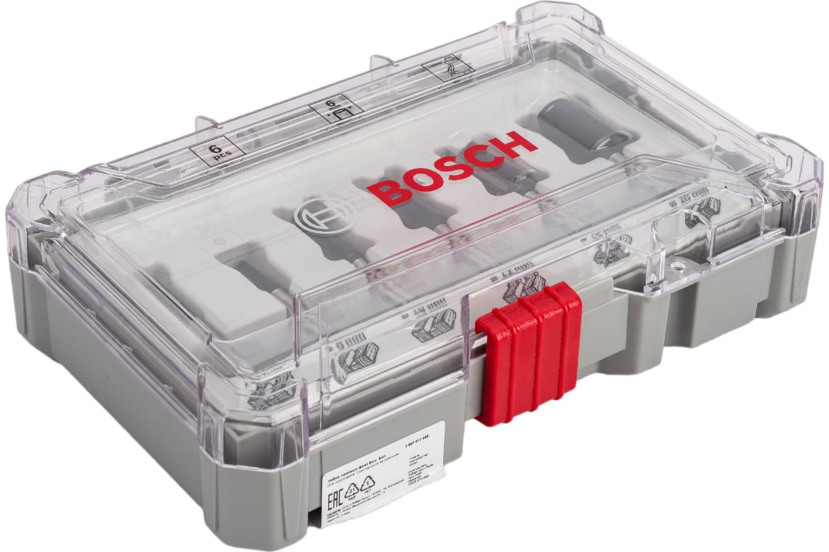 Набор пазовых фрез (6 шт; хвостовик 6 мм) Bosch 2607017465 - выгодная ...