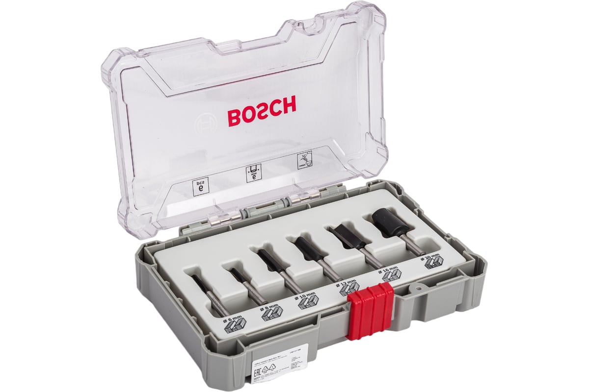 Набор пазовых фрез (6 шт; хвостовик 6 мм) Bosch 2607017465 - выгодная ...