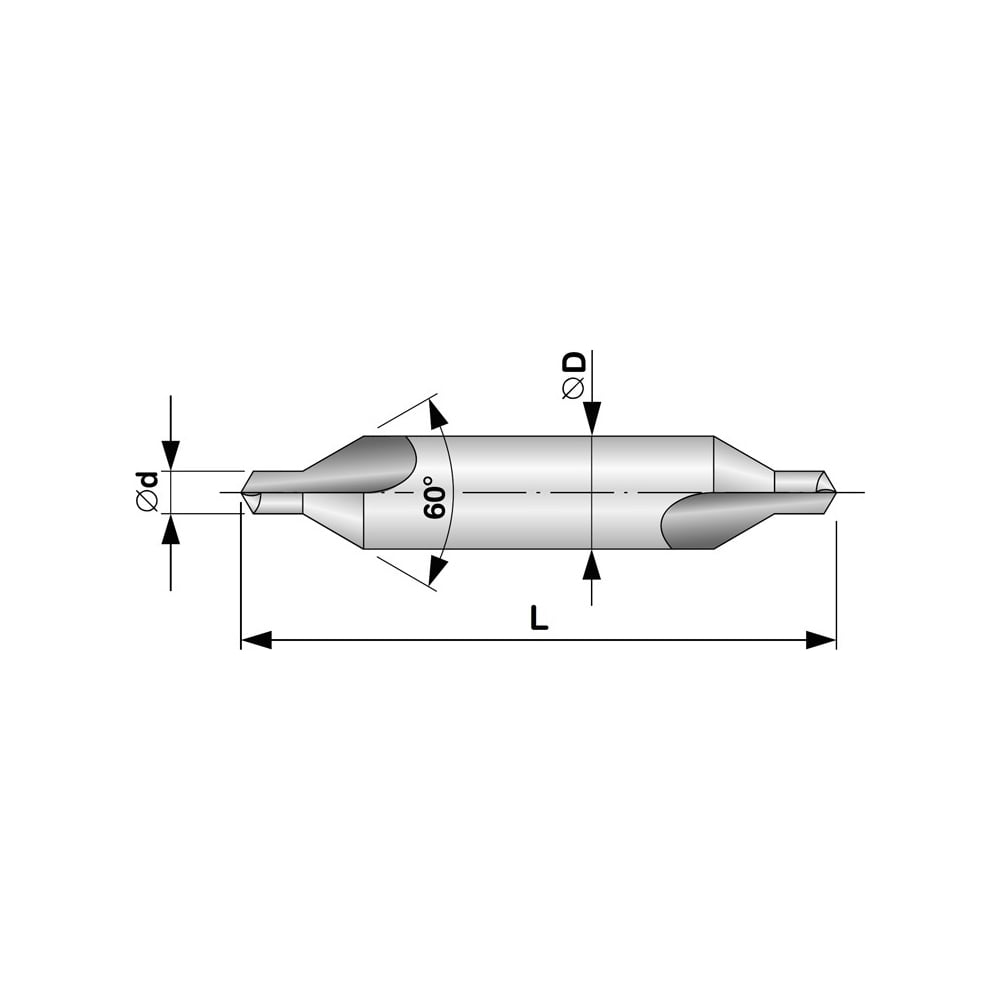 Сверло центровочное DIN 333 А (4.0х56 мм) RUKO 217040 - выгодная цена ...