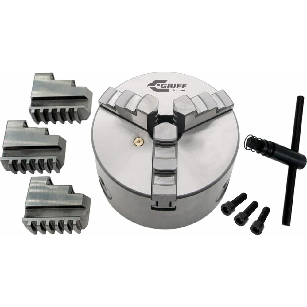 Патрон токарный 3-х кулачковый 7100-0005П К11-160 160 мм GRIFF b208264 ...