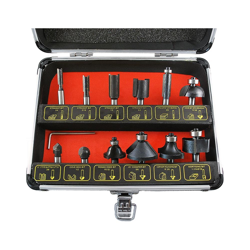 Набор фрез по дереву 12 шт, хвостовик 8 мм S.E.B. 308FZ-HP12-8C2 ...