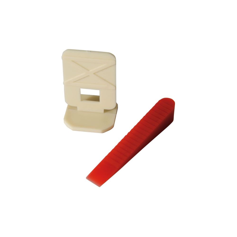 Система выравнивания плитки (40 шт клиньев + 40 шт П-образных зажимов ...