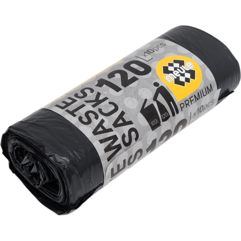 Мешки WASTE SACKS Standard 120 л, 10 шт для мусора Meule 00-00000111 ...