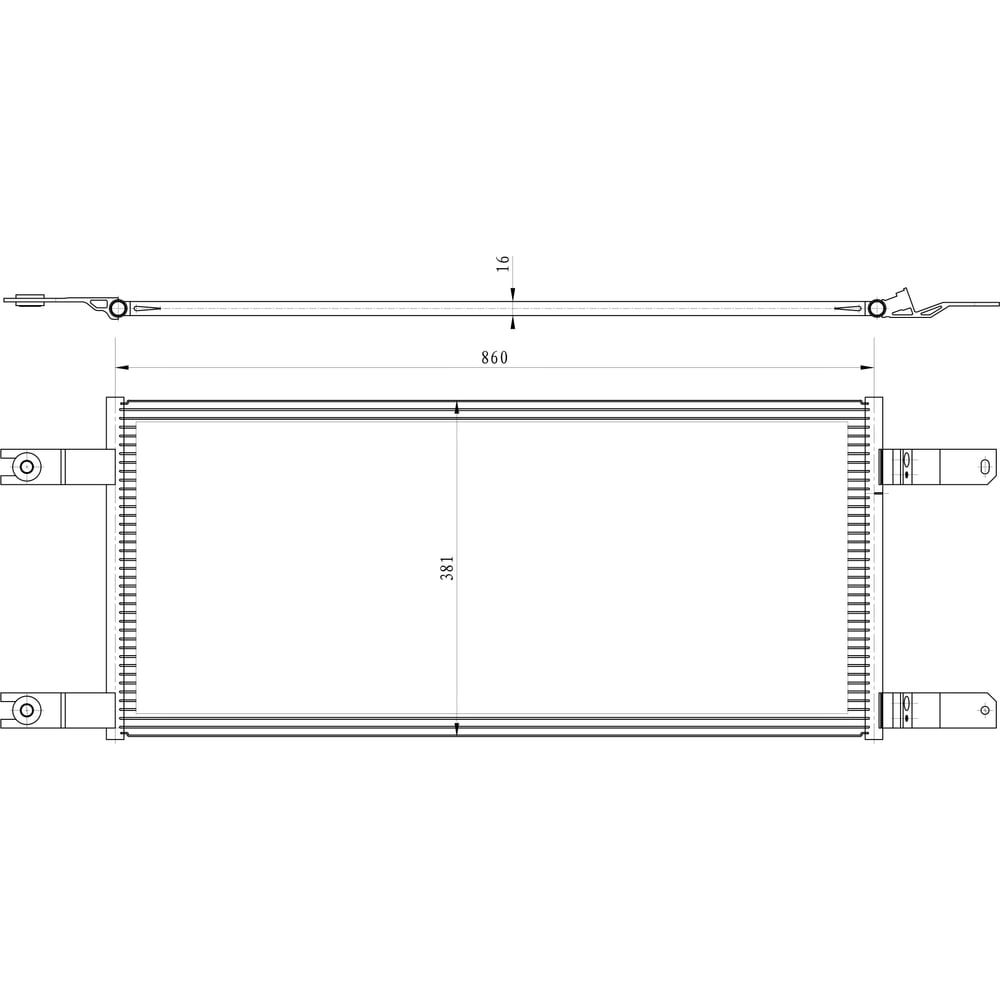 Радиатор кондиционера для автомобилей Scania 6 (G,P,R-series) (16 ...