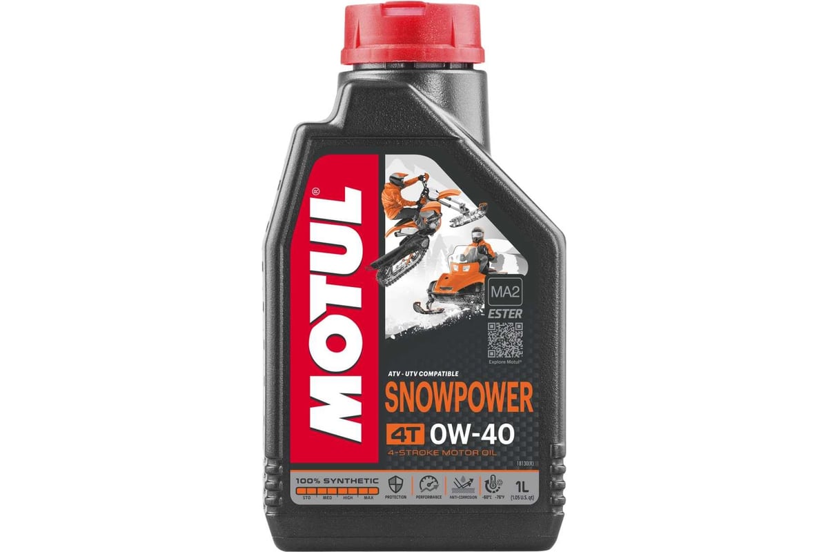 Масло для снегоходов Snowpower 4T 0W40 1 л MOTUL 105891 - выгодная цена ...