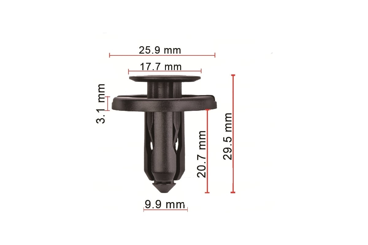 Клипса 10 шт AVERS 9046710210-10 - выгодная цена, отзывы ...