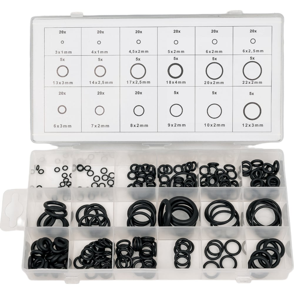 Набор колец резиновых уплотнительных O Ring Nbr70 метр 225 шт Himpt 00 00011078 выгодная цена