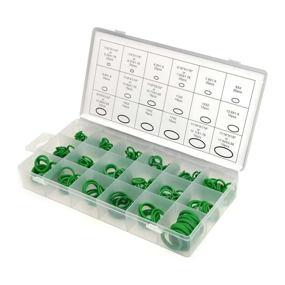 Набор колец резиновых уплотнительных O Ring Nbr70 дюйм Green 270 шт Himpt 00 00011080