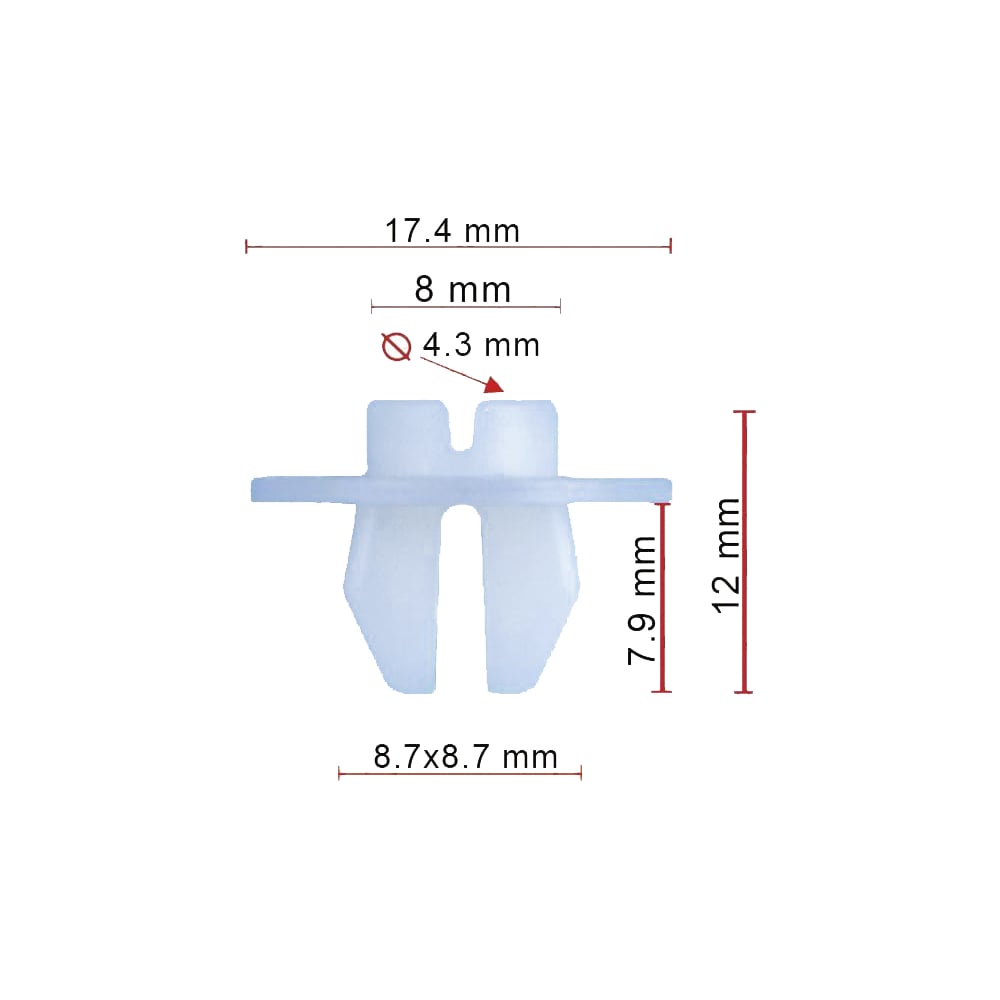 Пистон крепления фары Avers верхний наружный 10 шт. 9018905142-10 ...