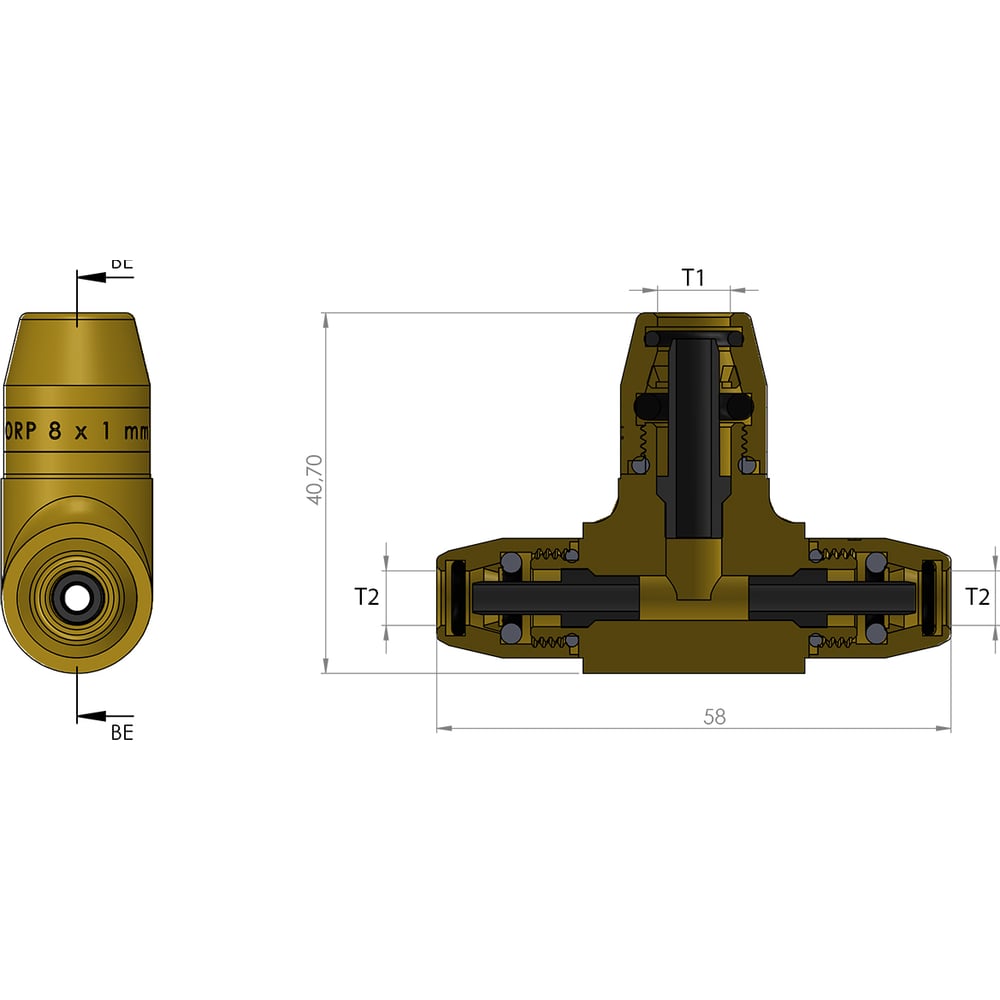 Фитинг переходной тройник 8x1/6x1/8x1 мм ORPASAN ORP 4254 - выгодная ...