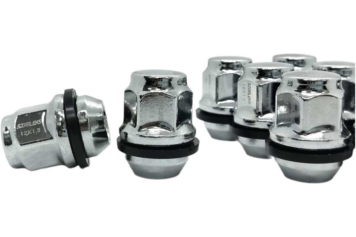 Гайка колесная Хром, конус, M12x1.5 STARLEKS 901445HU 10 шт - выгодная ...