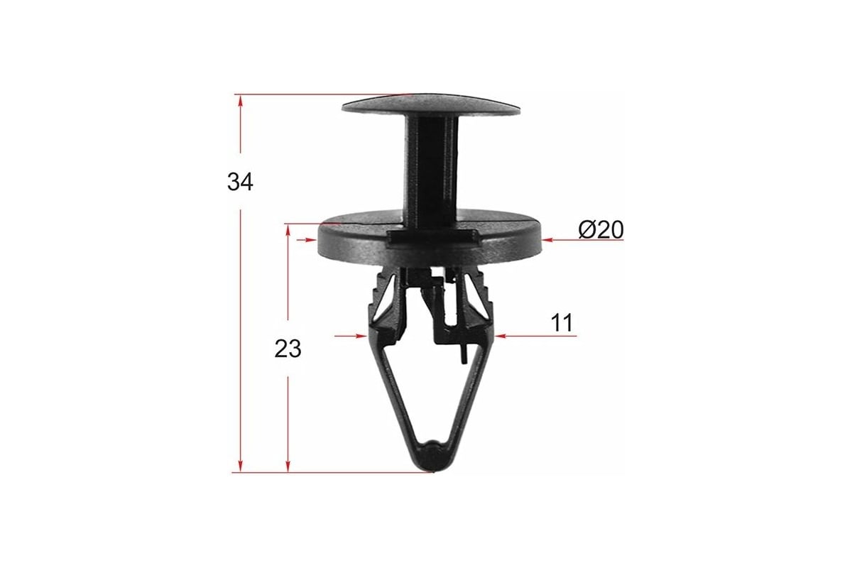 Клипса 10 шт AVERS 11589292-10 - выгодная цена, отзывы, характеристики ...