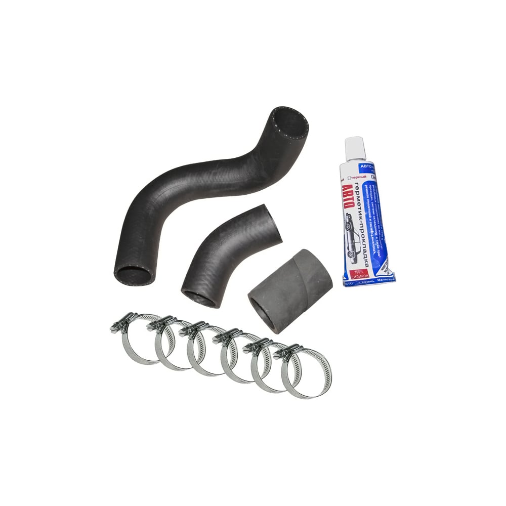 Патрубки радиатора 3 шт, с хомутами и герметиком для а/м ГАЗ 53, 3307, 3308 дв.511, 513, 523 ...