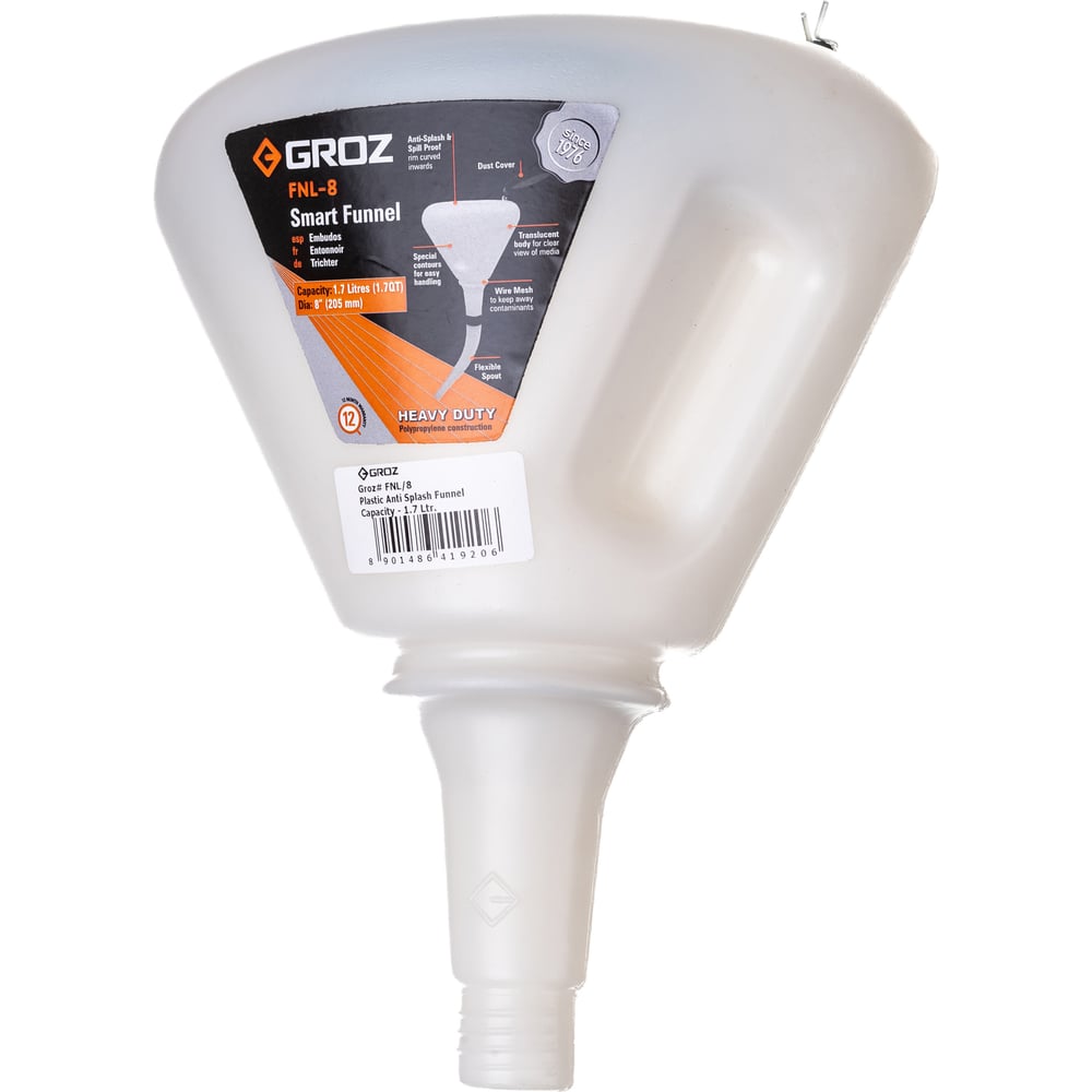 Пластиковая воронка 1,7л GROZ GR41920 - FNL/8 - выгодная цена, отзывы ...