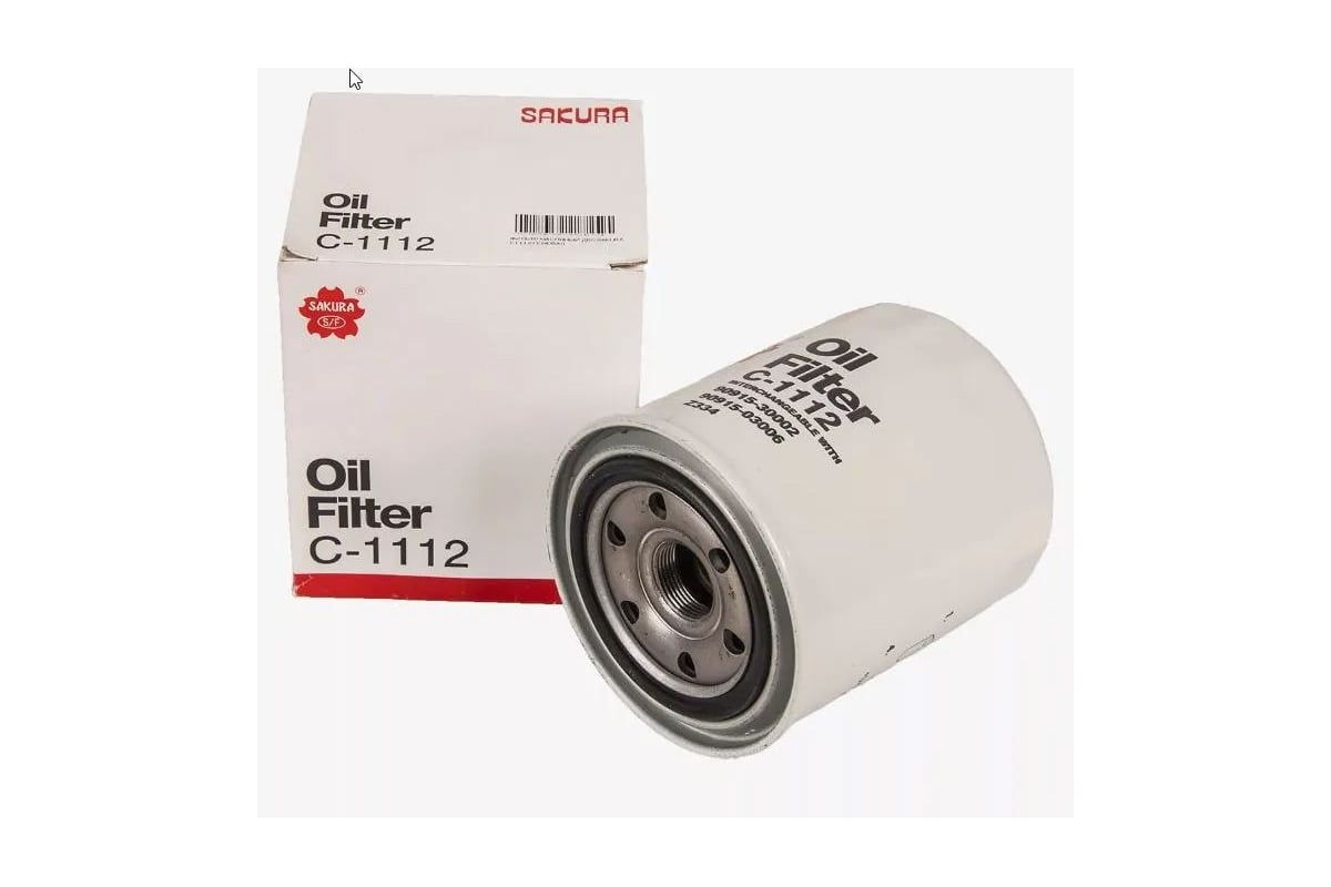 Фильтр масляный Sakura 00000000447 C1112 - выгодная цена, отзывы, характеристики, фото - купить ...