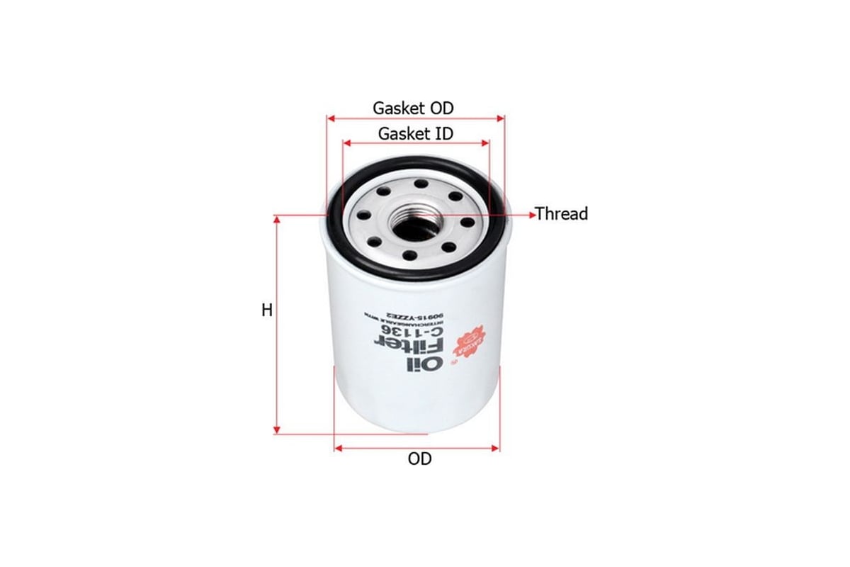 Фильтр масляный Sakura C1136 - выгодная цена, отзывы, характеристики ...